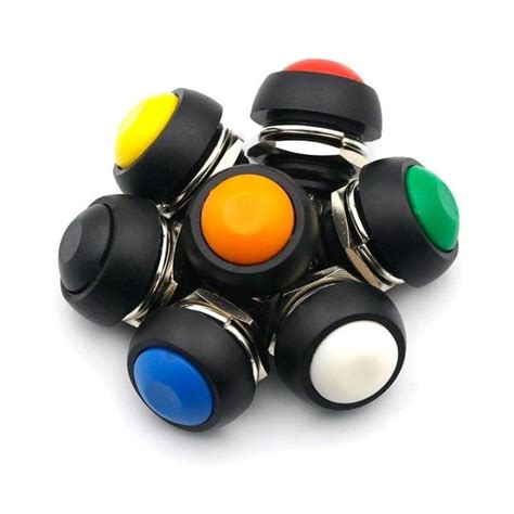 Waterproof Momentary Push Button Switch 12mm Mini Driving Passing Light