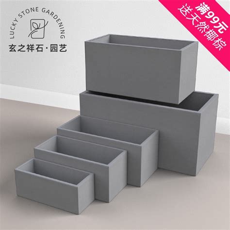 Cement Flower Box Rectangular Flower Pot Extra Large Magnesium Clay