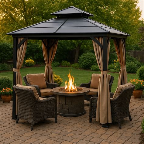 Gazebo With Fire Pit Create A Cosy Year Round Garden Retreat