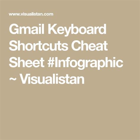 Gmail Keyboard Shortcuts Cheat Sheet #Infographic | Keyboard shortcuts, Cheat sheets, Cheating