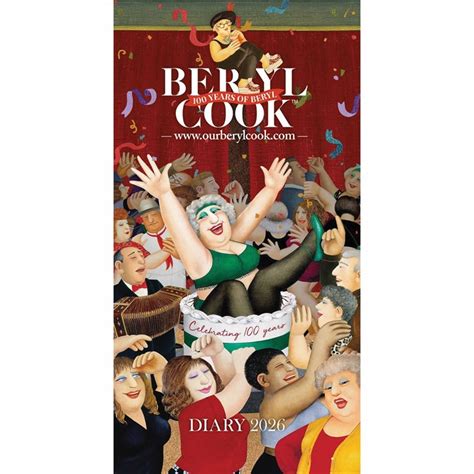 Beryl Cook Deluxe Slim Diary 2026 Wall Calendars