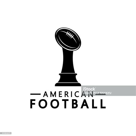 우승자 미식 축구 선수권 대회 트로피 디자인 벡터 아이콘 템플릿입니다 우승자 상을 위한 미식축구 트로피 Championship에