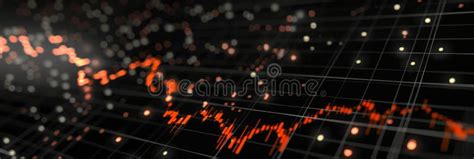 Visual Representation Of Financial Information With Dynamic Trend Lines And Data Points For