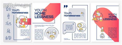 Homelessness Among Young People Red And Grey Brochure Template 이미지 1376359481 게티이미지뱅크