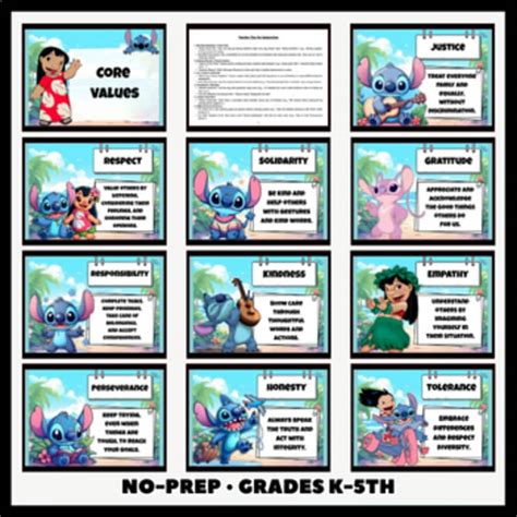 Lilo And Stitch Core Values Character Education And Sel Resource K 5th