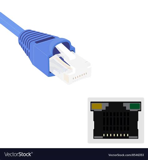 Ethernet Cable Port Royalty Free Vector Image Vectorstock