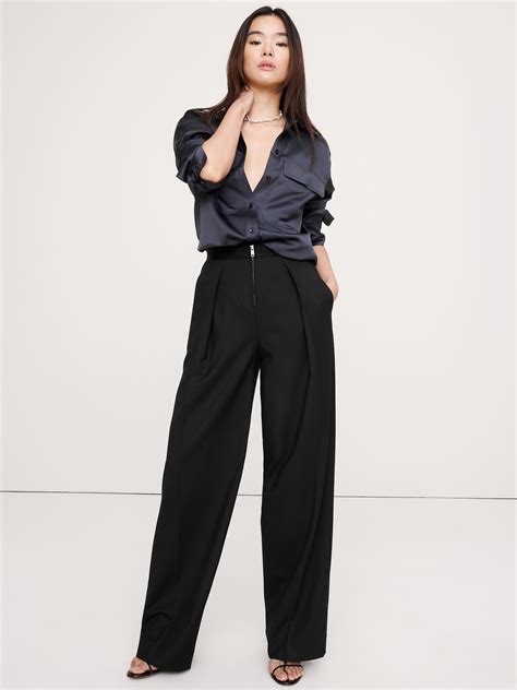 High Rise Wide Leg Tuxedo Pant Banana Republic