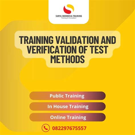 Training Validation And Verification Of Test Methods Surya Indonesia