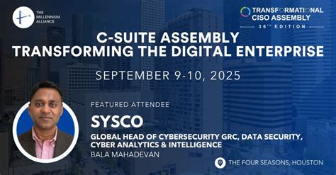 Were Excited To Welcome Bala Mahadevan Global Head Of Cybersecurity