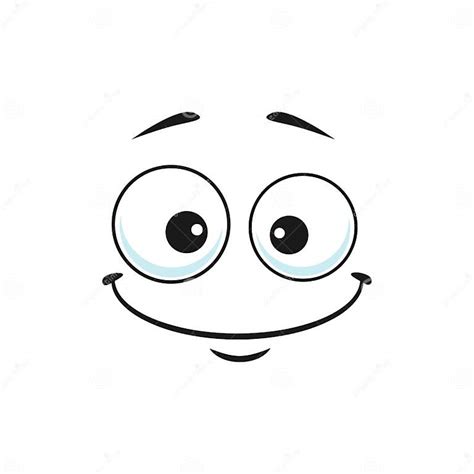 Cartoon Smiling Face Funny Emoji Scenery Smile Stock Vector Illustration Of Friendly Face