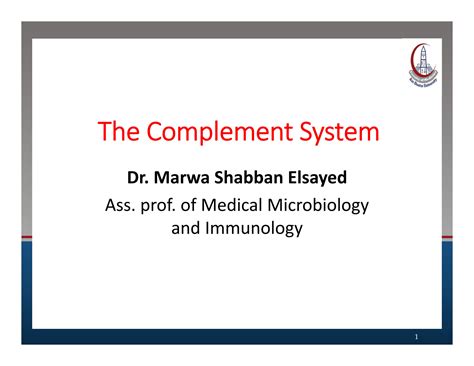 Solution The Complement System Studypool