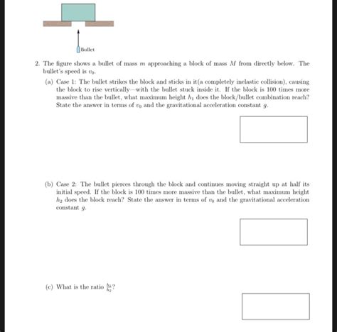 Solved Bullet 2 The Figure Shows A Bullet Of Mass M