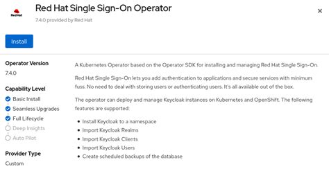 Chapter 11 Red Hat Single Sign On Operator Server Installation And Configuration Guide Red