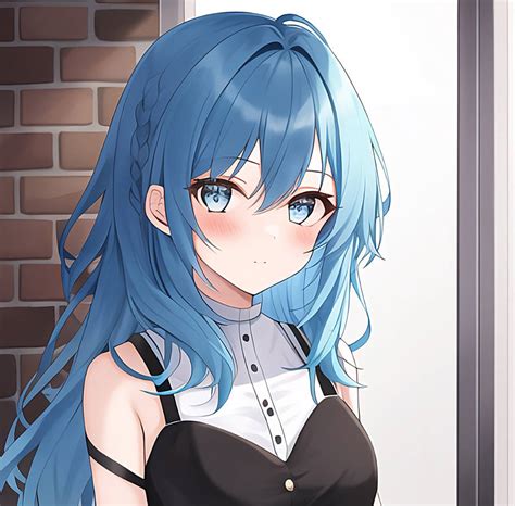 Girl With Blue Hair By Krzychumen On Deviantart