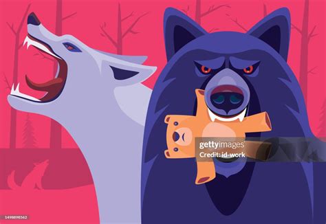 Anger Wolf Biting Teddy Bear High Res Vector Graphic Getty Images