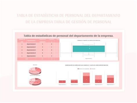Plantilla De Formato Excel Tabla De Estadísticas De Personal Del
