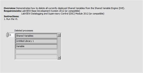 Programmatically Delete All Currently Deployed Shared Variables From
