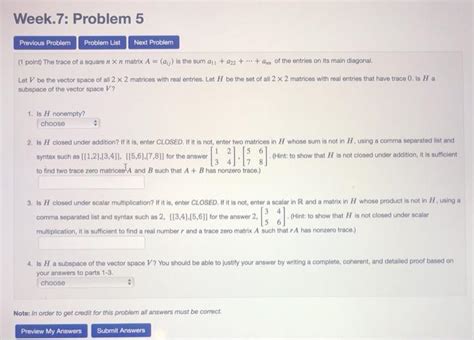 Solved Week7 Problem 5 Previous Probler Probler List Next