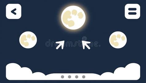 Moon Phases Icons Lunar Cycle Graphic Set Generative Ai Stock