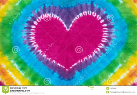 Heart Sign Tie Dyed Pattern Background Stock Image Image Of Culture