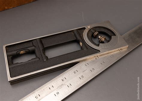 Near Mint Starrett Builders Square And Protractor 111545 Jim Bode Tools