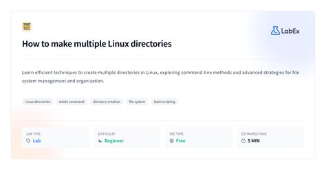 How To Make Multiple Linux Directories Labex
