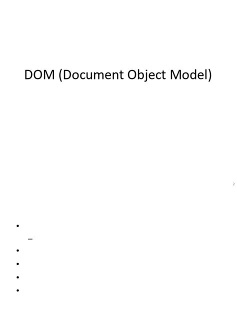 Dom Document Object Model Pdf