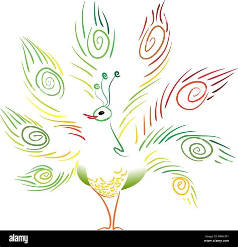 Proud Peacock Stock Vector Images Alamy