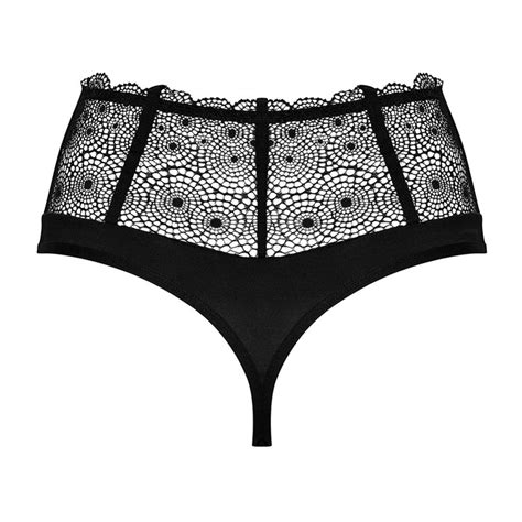 Seductive Lace High Waist Panty Obsessive Sharlotte Black 9607 Lingerie