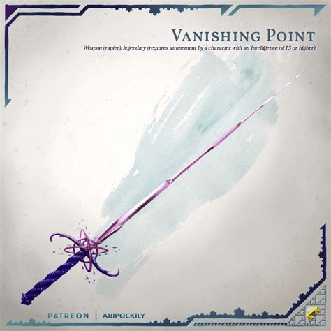 Oc Art Vanishing Point A Rapier With A Point So Thin It Tears