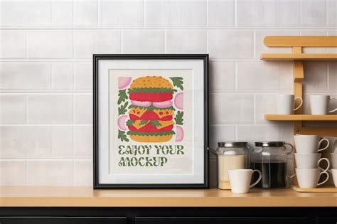 Premium Psd Frame In The Kitchen