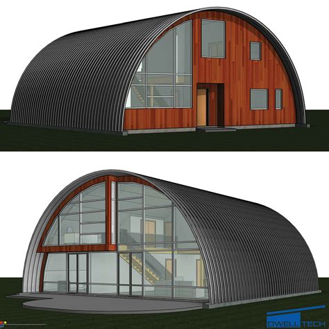 Curved Roof Homes And Cottages Dwelltech Construction Ltd Quonset Hut Homes Quonset Homes