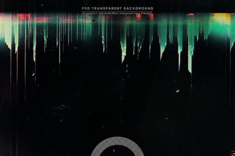 Premium Psd Glitch Texture Digital Artifacts Screen Distortion Blue Red Orange Color Wave