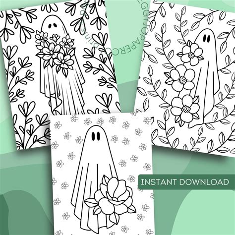 Ghost Aesthetic Coloring Pages Ghost Coloring Book Ghost Aesthetic