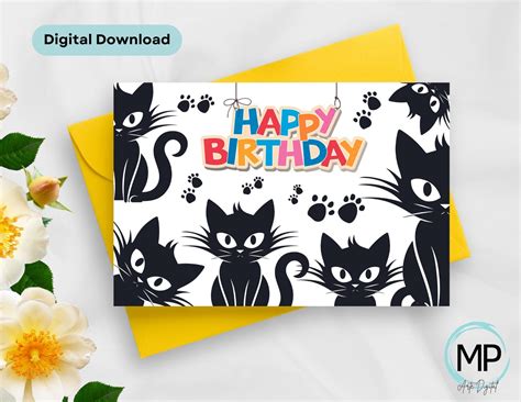 Kitten Birthday Wishes Kitten Birthday Card Happy Birthday Card