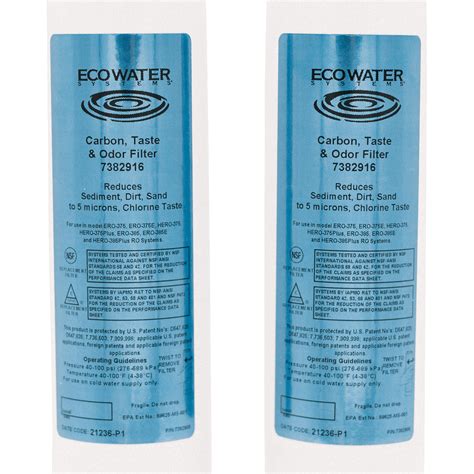 Ero385 Carbon Taste And Odor Filter Pair Ecowater Systems Las Vegas