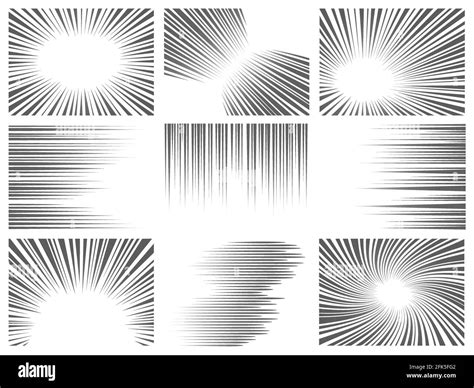 Comic Line Effect Radial And Horizontal Speed Motion Texture For Manga