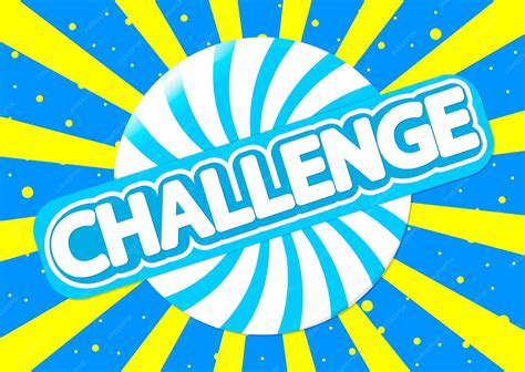 Premium Vector Challenge Game Poster Words Design Template Vector
