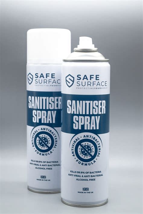 Safe Surface Sanitiser 500ml Aerosol Spray Safety Clothing And Workwear