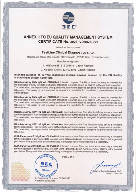 Testline Clinical Diagnostics Receives The First Ivdr Certification For