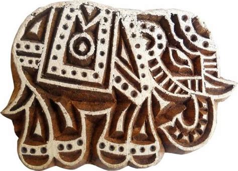 Elephant Shape Wooden Printing Blocks At ₹ 95piece Wooden Textile