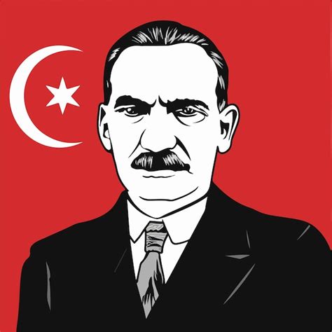 Ilustração De Arte Mustafa Kemal Vetor Vetor Premium