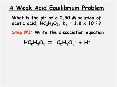 Equilibrium Equation For Ionization Of Acetic Acid Tessshebaylo