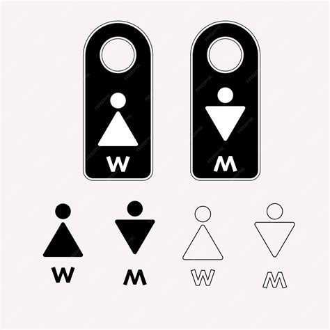 Premium Vector Toilet Vector Icons Set Male Or Female Restroom Wc