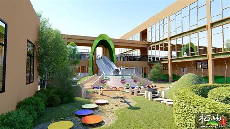 幼儿园户外活动区景观设计 山东栖岫木艺