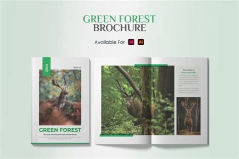 Green Forest Brochure Layout 16 Pages Design Template