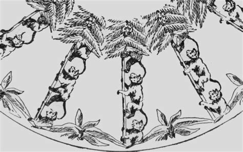 Descriptive Zoopraxography Monkeys Climbing A Cocoa Palm Animated