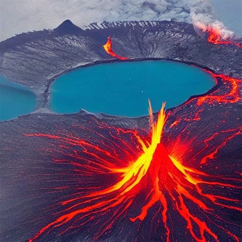 Volcano Lake Island By Ekoxeko On Deviantart