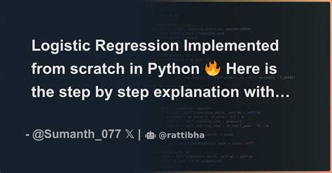 Logistic Regression Implemented From Scratch In Python 🔥 Here Is The