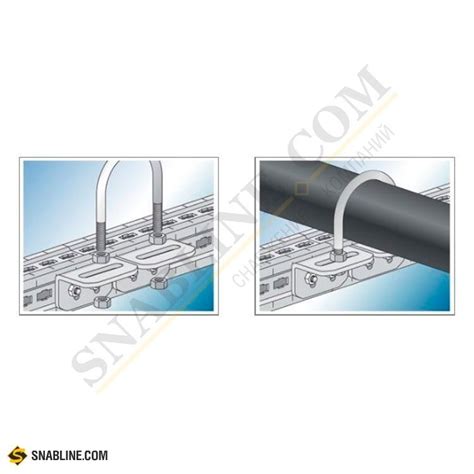 Хомут U образный для труб Fischer Fmpsu 50 с гайками M12x64 2 купить в Snabline